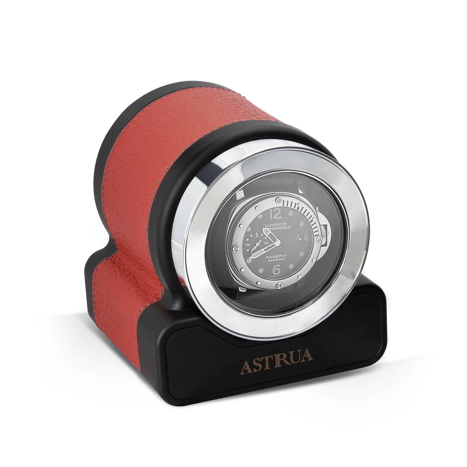 Scatola Del Tempo Rotor One: Red leather automatic watch winder Astrua ...